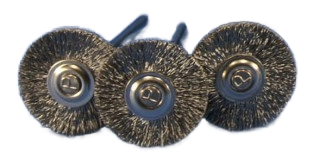 German Mounted Wire Brushes - Steel Wheel