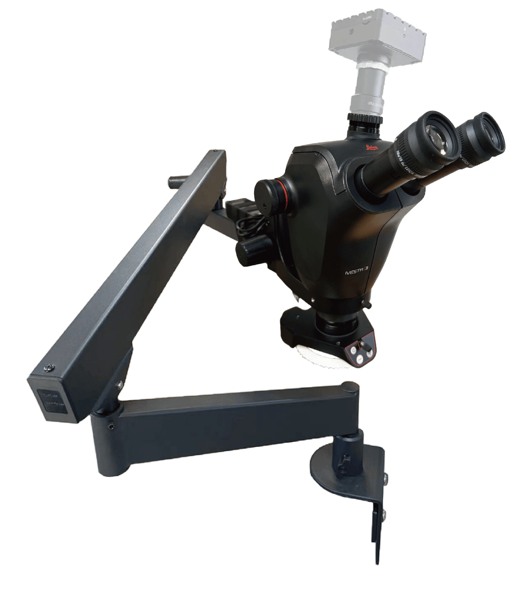 Leica® Ivesta3 (C-mount) Microscope + Flex-Arm Stand (F) Package with
